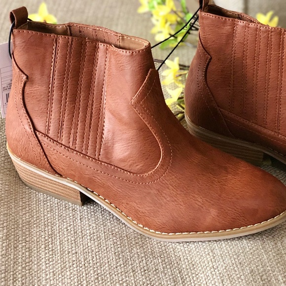 Universal Thread | Shoes | Universal Thread Cognac Western Ankle Boots ...